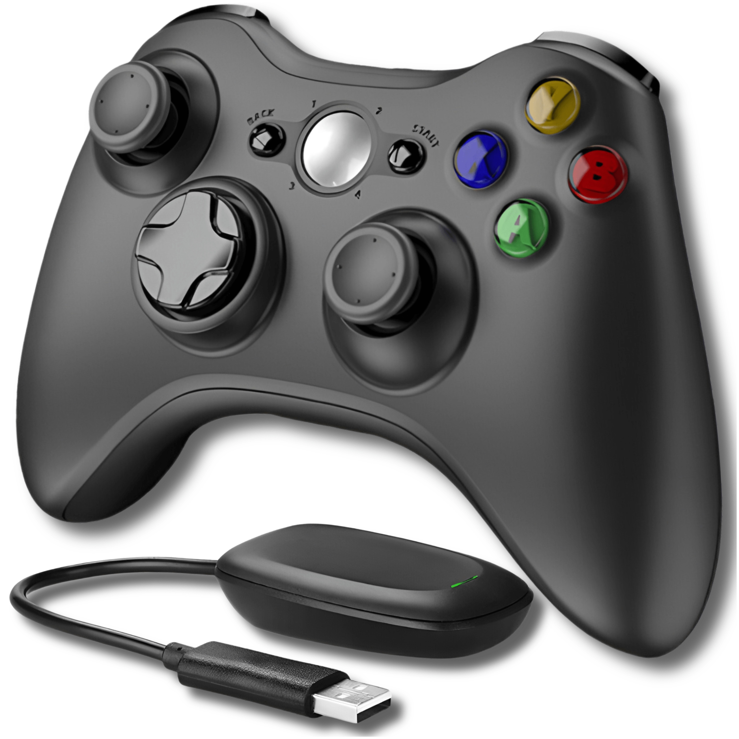 XBOX 360 vezeték nélküli PC gamepad dual shock pad vibráció USB adapter ...