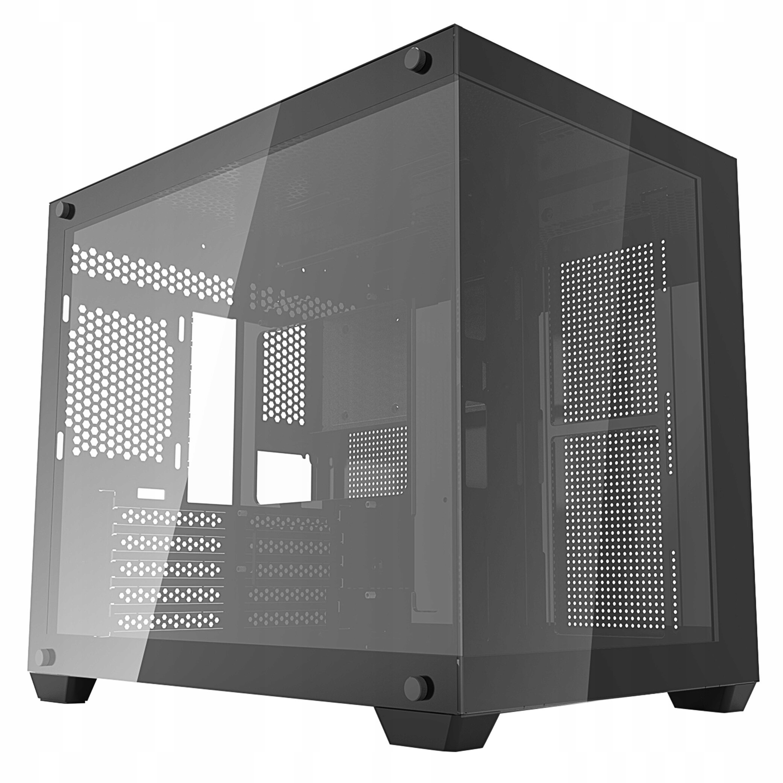 DarkFlash C285MP Počítačová skříň M-ATX Cube Case Herní sklep Černá ...