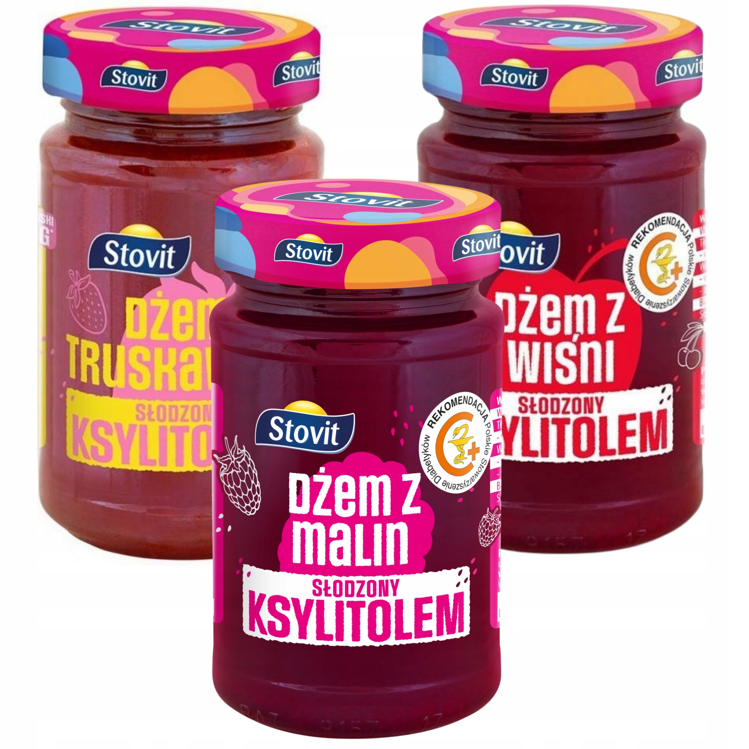 STOVIT MIX 3 SMAKÓW DŻEMÓW Z KSYLITOLEM 250G (5903295150335) • Cena ...