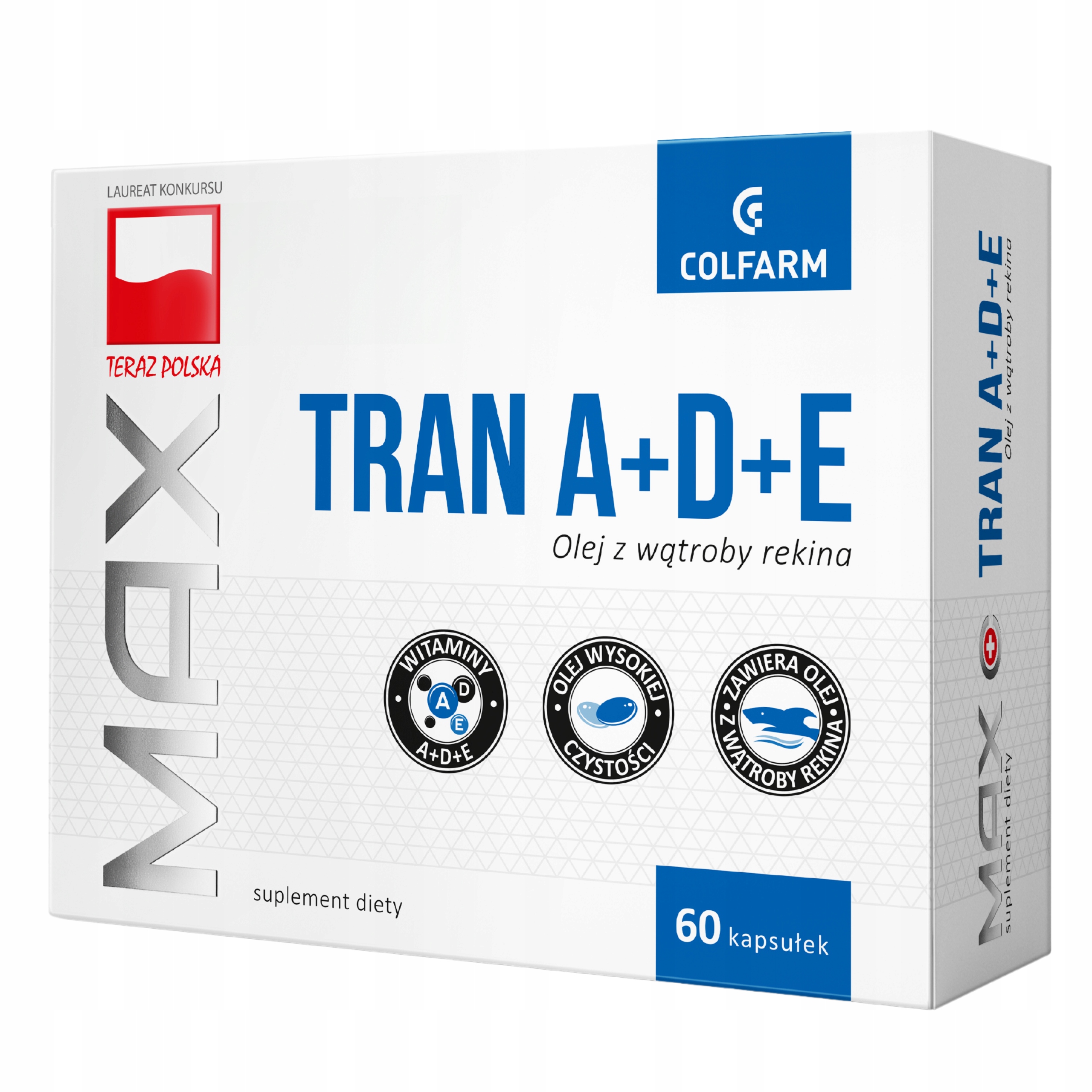 Suplement diety Colfarm Max Tran A+D+E 60 kapsułek (5901130354665 ...