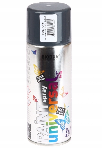 BIODUR FARBA SPRAY 400ML ANTRACYT RAL 7016 (4820155685381) • Cena ...