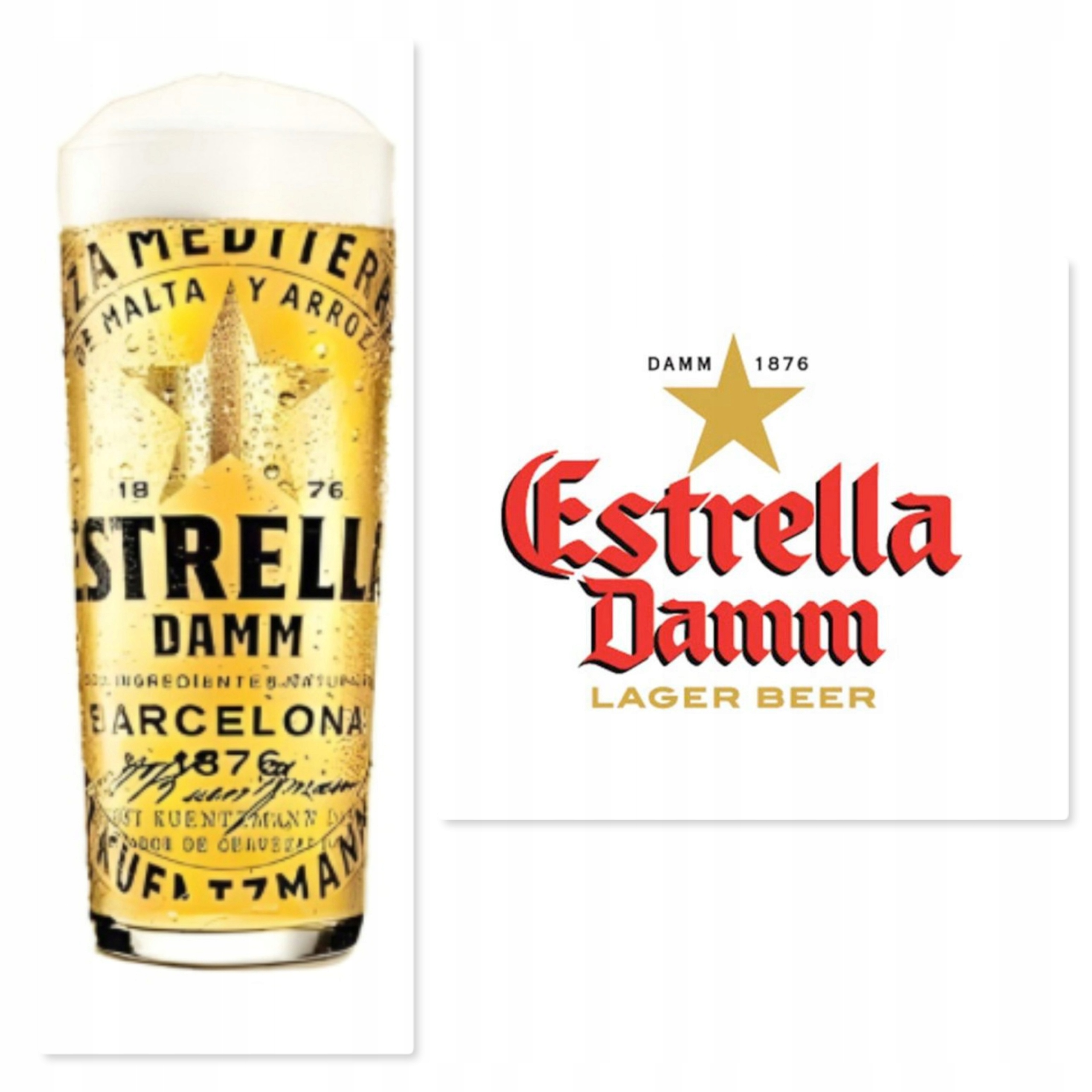 ESTRELLA DAMM BEER szklanka Pint HISZPANIA - FC BARCELONA ...
