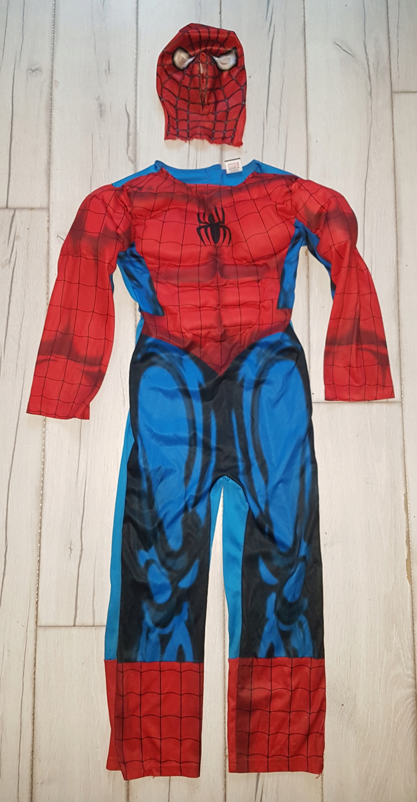 Strój Spider-man Kostium spiderman wypukły 7-8 l 13164526482 - Allegro.pl