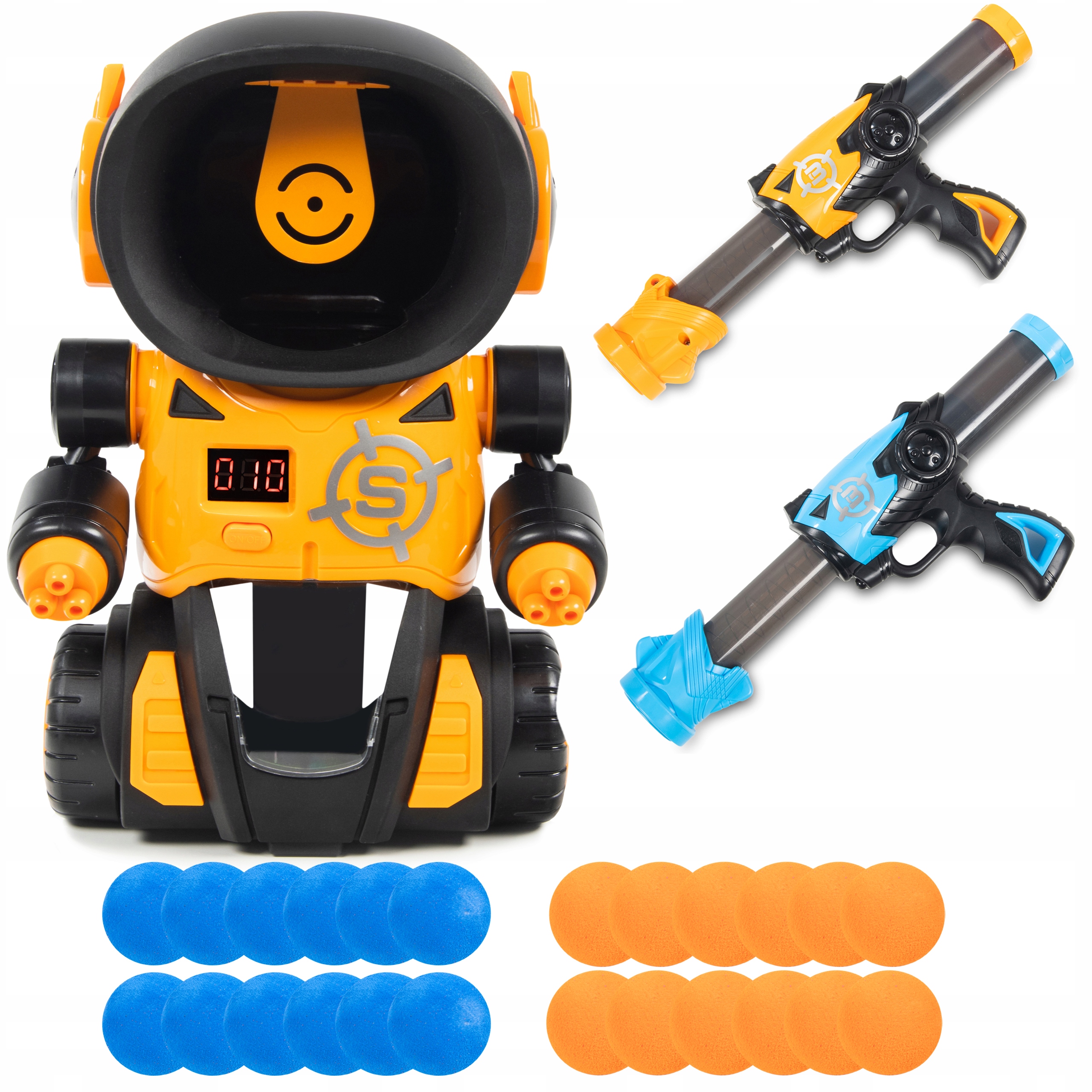 STRZELANIE DO CELU ROBOT 2x PISTOLET NA KULKI GRA ZRĘCZNOŚCIOWA OUTLET (5900779943469) • Cena ...