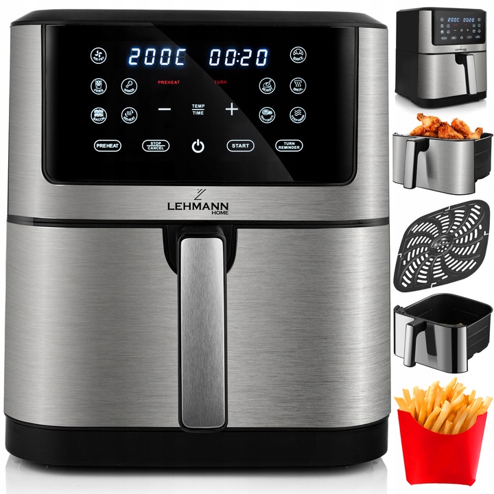Frytkownica beztłuszczowa Lehmann Fresco LHODF-1880 1800W 8l srebrno ...