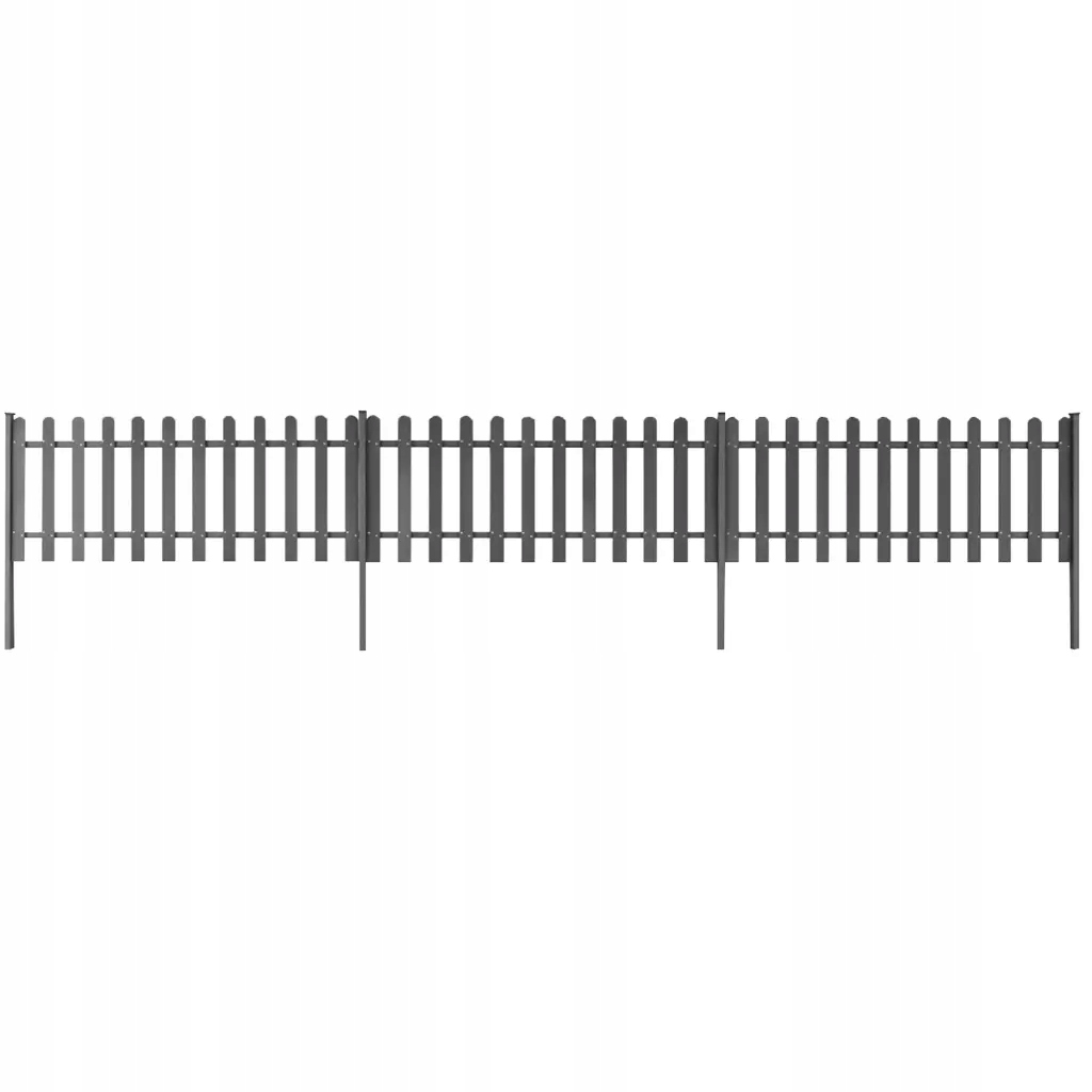 Płot sztachetowy ze słupkami, 3 szt., WPC, 600x6 (8718475568537) • Cena ...