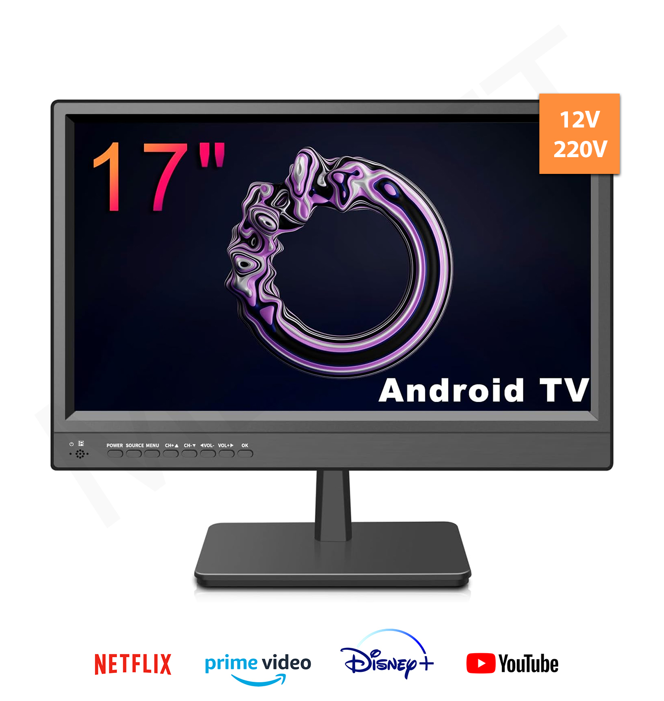 TELEWIZOR SMART DO KAMPERA 17 CALI 12V ANDROID TV DVBT2 WiFi USB HDMI PILOT - Sklep, Opinie ...