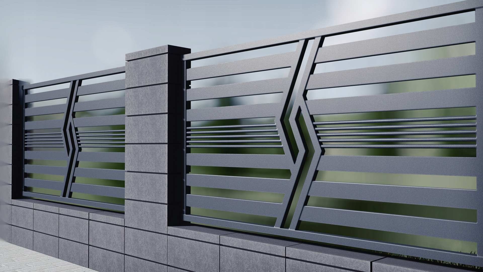 ogrodzenie przęsło płot metalowy panelowy Gobe • Cena, Opinie • Bramy ...