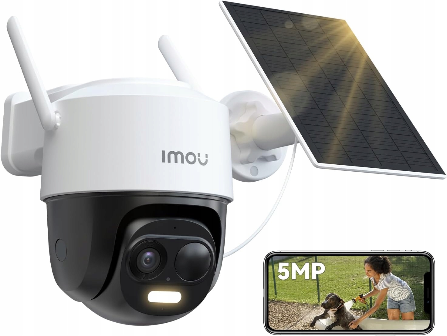 KAMERA WIFI IMOU CELL PT 2C 5MP OBROTOWA 360° SOLAR IP66 NOC KOLOR ...