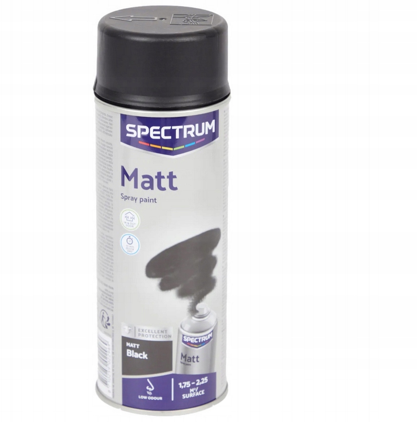 FARBA W SPRAYU - LAKIER 400ML CZARNY MAT RAL 9005 (3012017) • Cena ...