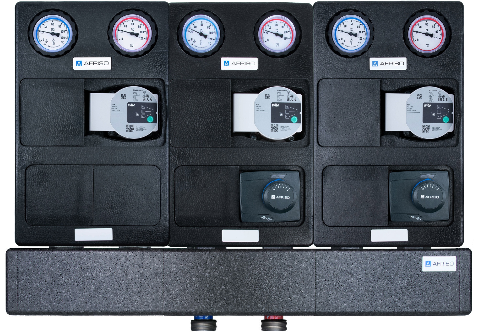 Купить НАСОСНАЯ ГРУППА, РАСПРЕДЕЛИТЕЛЬ, 3 КОНТУРА WILO AFRISO: отзывы ...