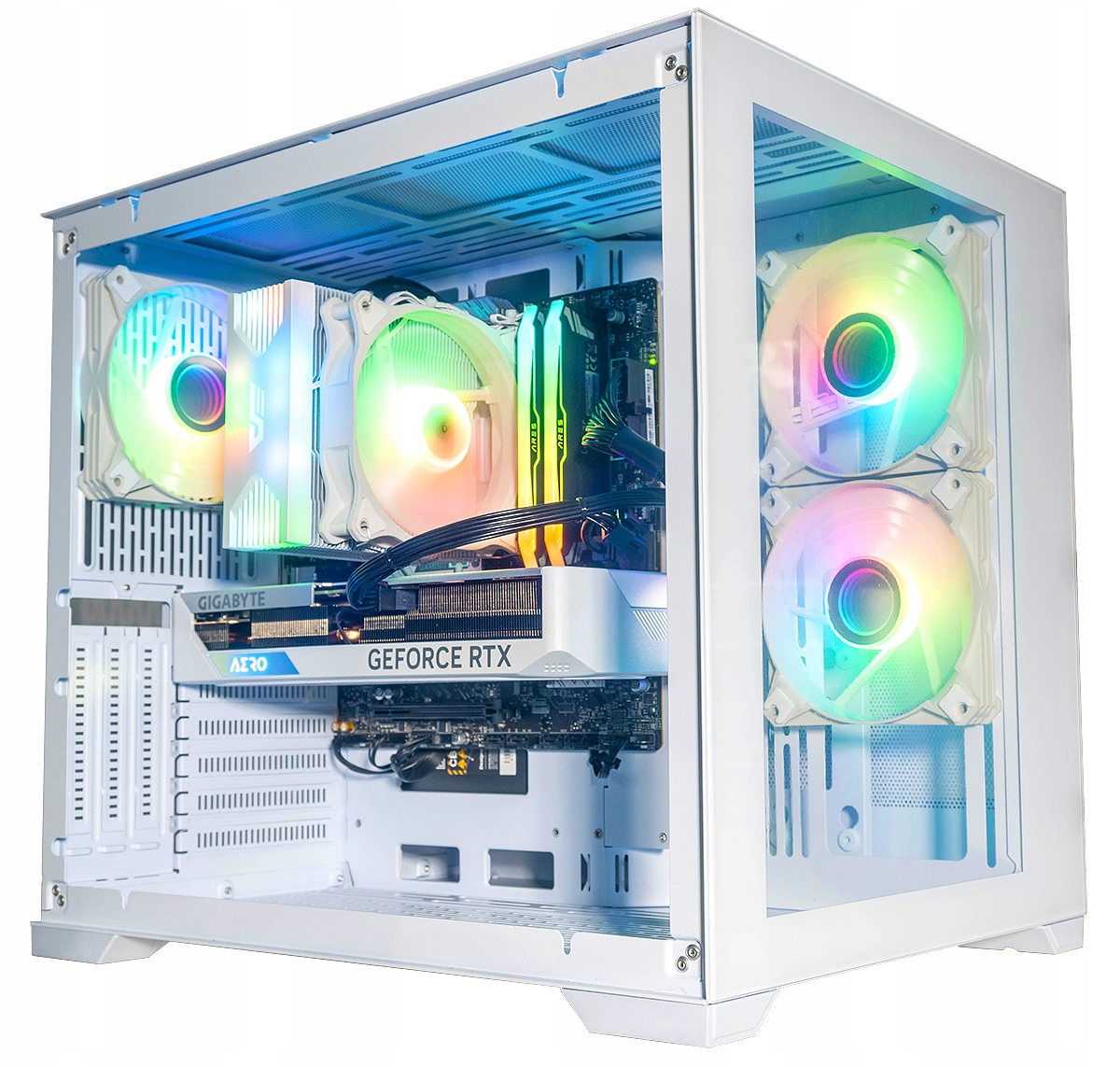 KOMPUTER GAMINGOWY CUBE i5-12400f SSD1TB 2TB 32GB RTX4060Ti WIFI BIAŁY - Sklep, Opinie, Cena w ...