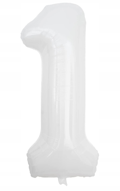 DUŻA CYFRA BALON 1 XXL BIAŁA URODZINY ROCZEK - porównaj ceny - Allegro.pl