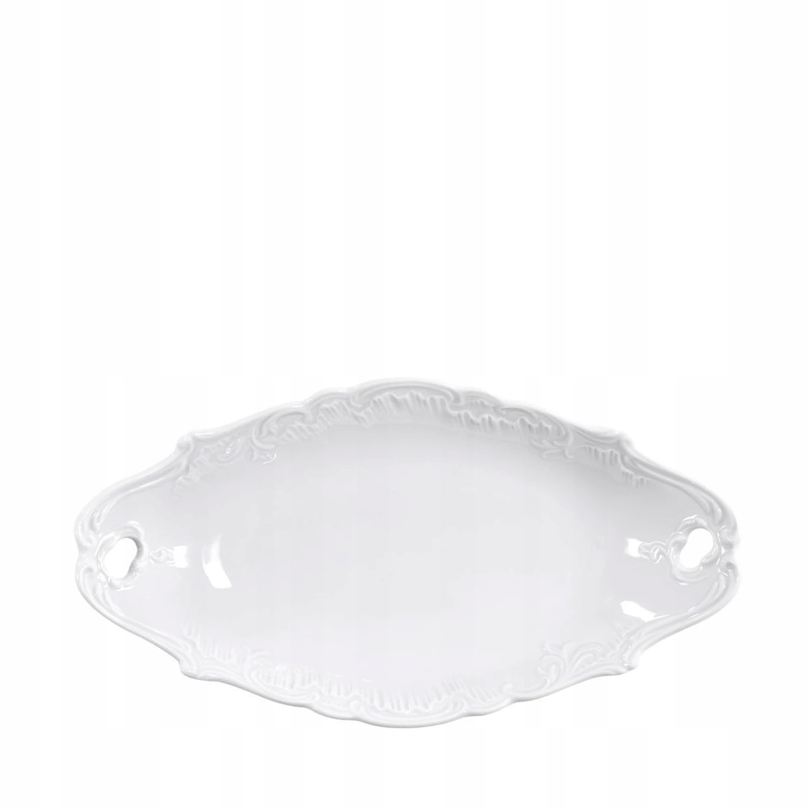 Owalny tál Ćmielów Rococo Maria 25 cm fehér, (5907710008737) • Ár ...