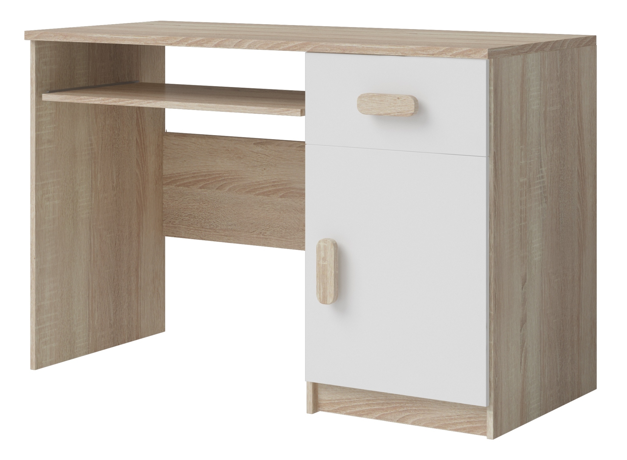 Biurko 110 cm SYSTEM DAIZZY Biała / Dąb sonoma • Cena, Opinie • Biurka 12959380341 • Allegro