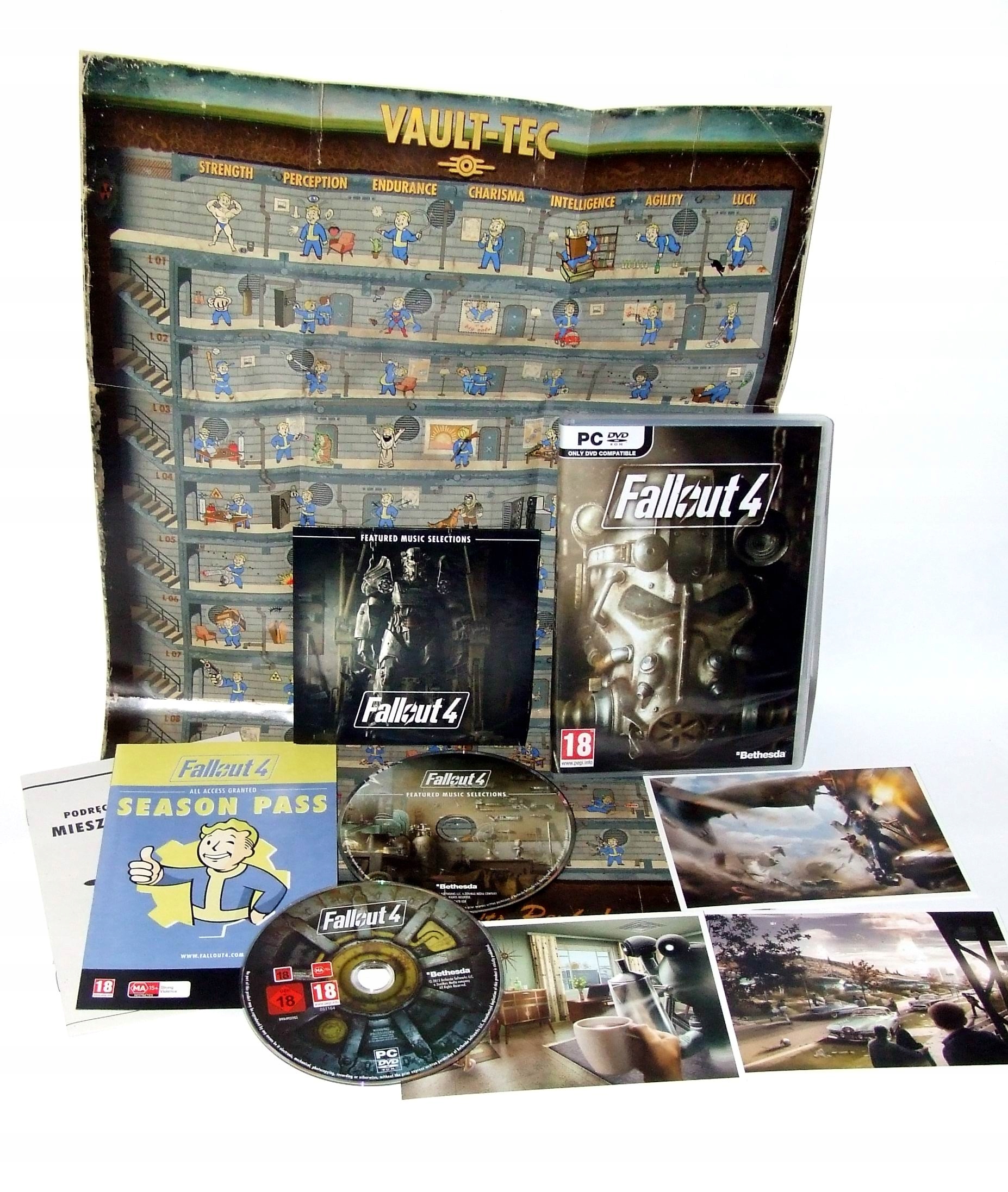 FALLOUT 4 IV + SOUNDTRACK POCZTÓWKI pudełko [PL] 15474137974 - Sklepy ...