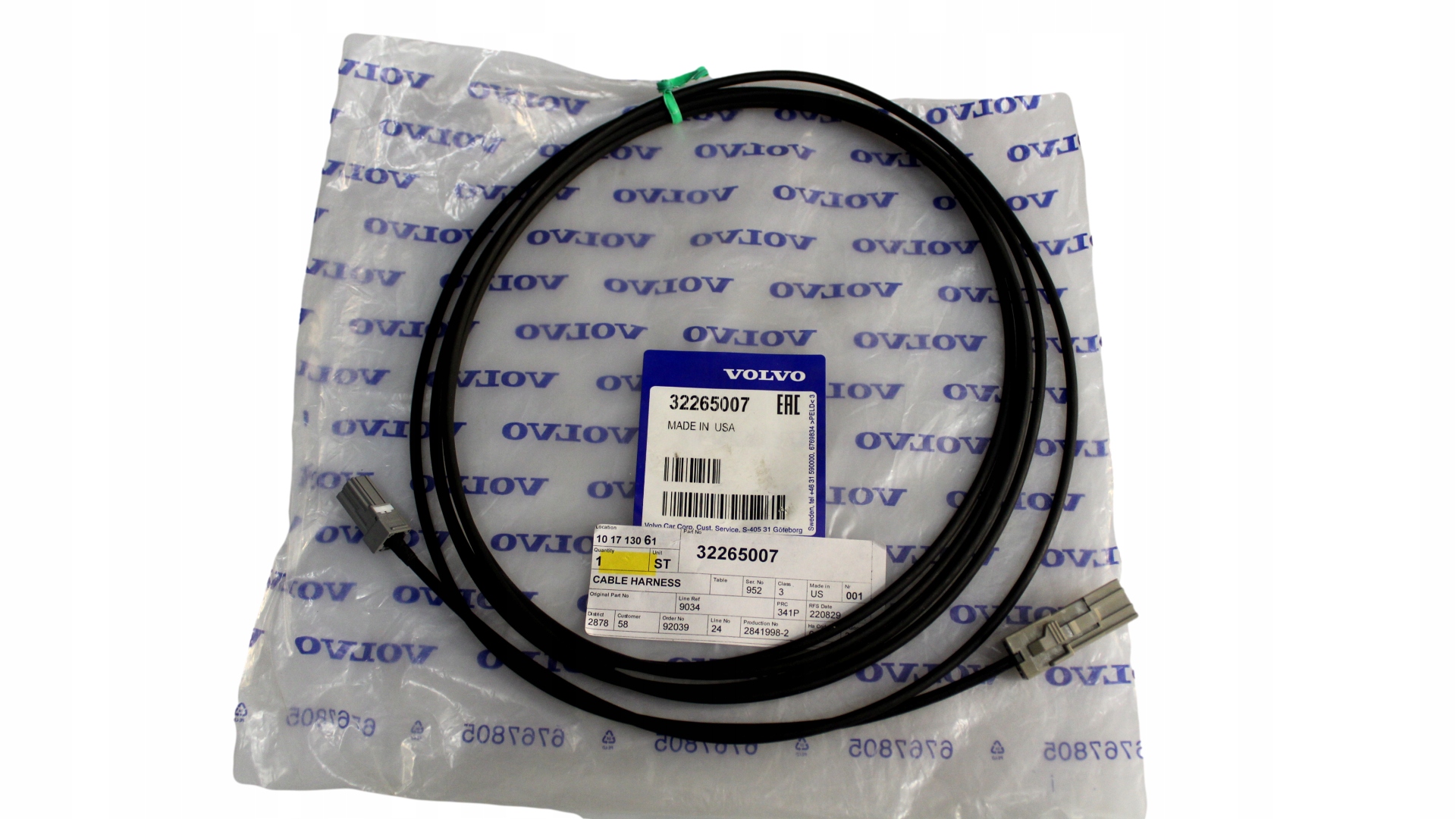 VOLVO XC60 V60 S60 przewod naprawczy wiazka OE 0731093039119 za 1097 ...