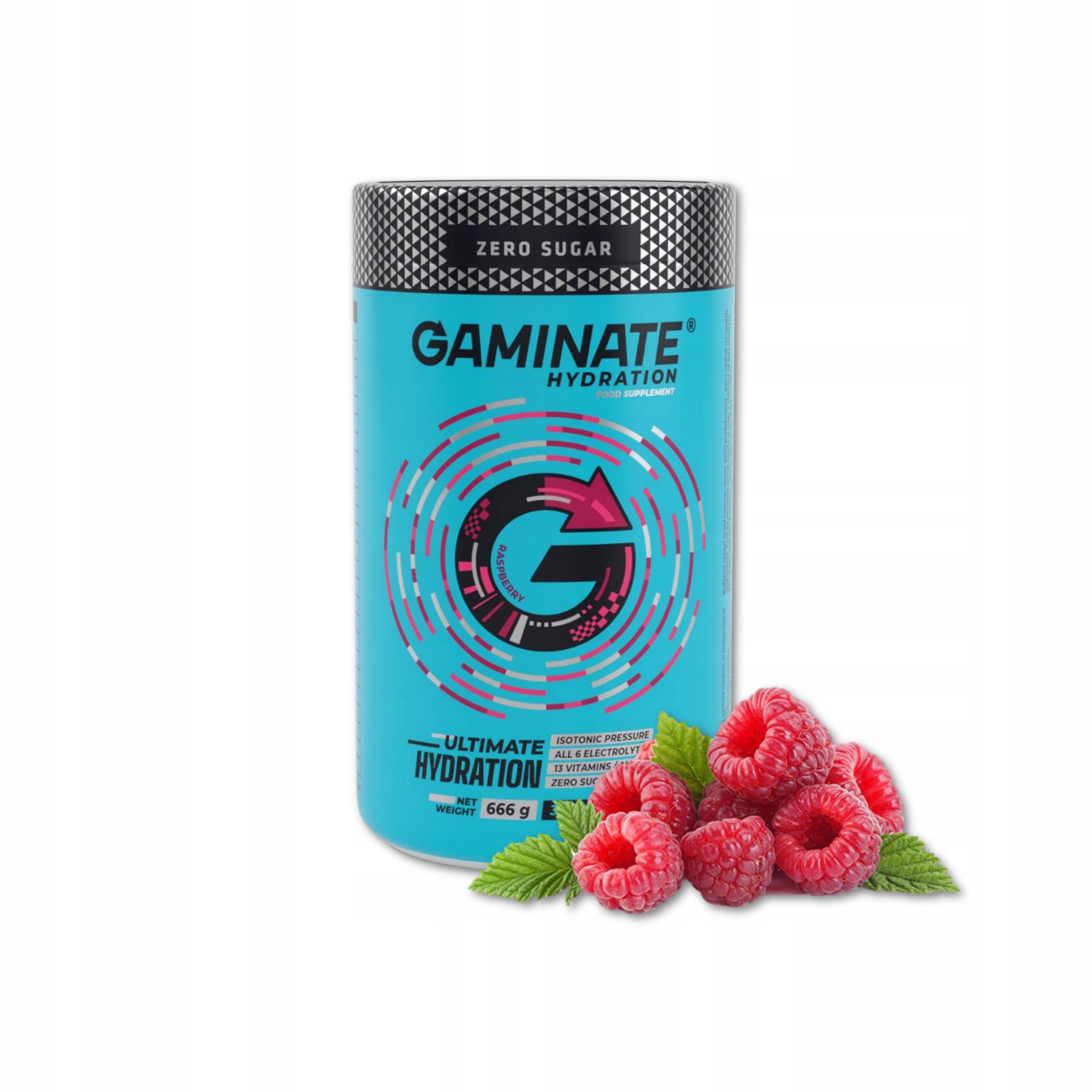 Gaminate Hydration RASPBERRY pierwszy izotonik w proszku bez cukru ...