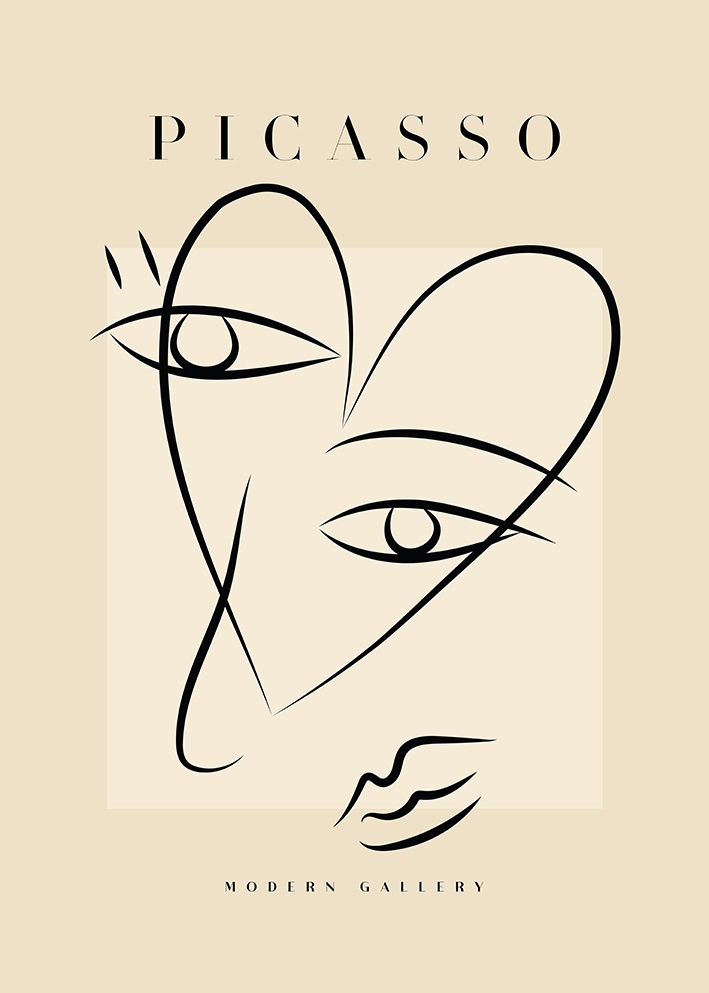 Plakat PICASSO serce oczy bez ramy 50 x 70 cm • Cena, Opinie • Plakaty ...