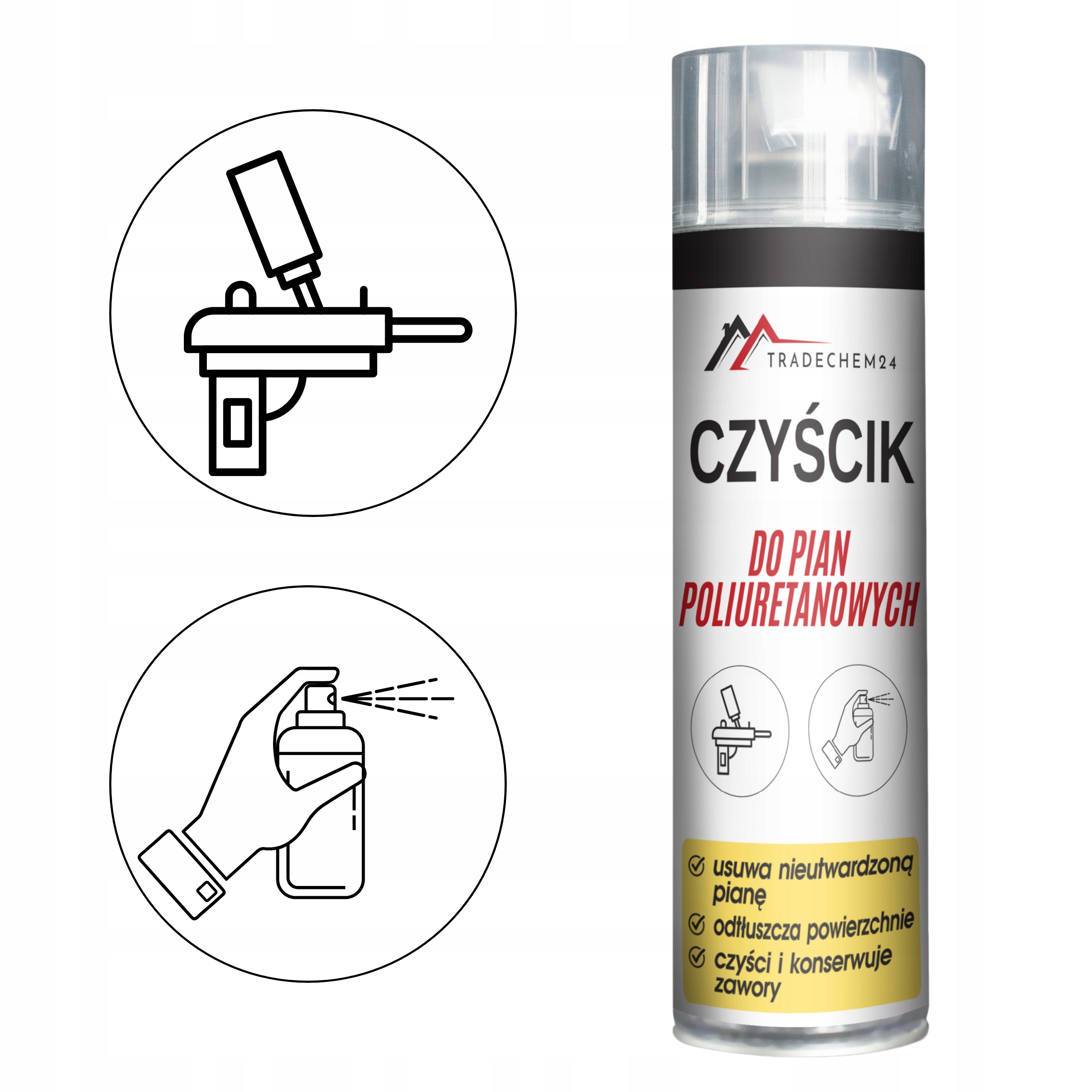 CZYŚCIK DO PISTOLETU PIANKI MONTAŻOWEJ SZYBKI PIANOKLEJ ZMYWACZ KLEJU 500ML - porównaj ceny ...