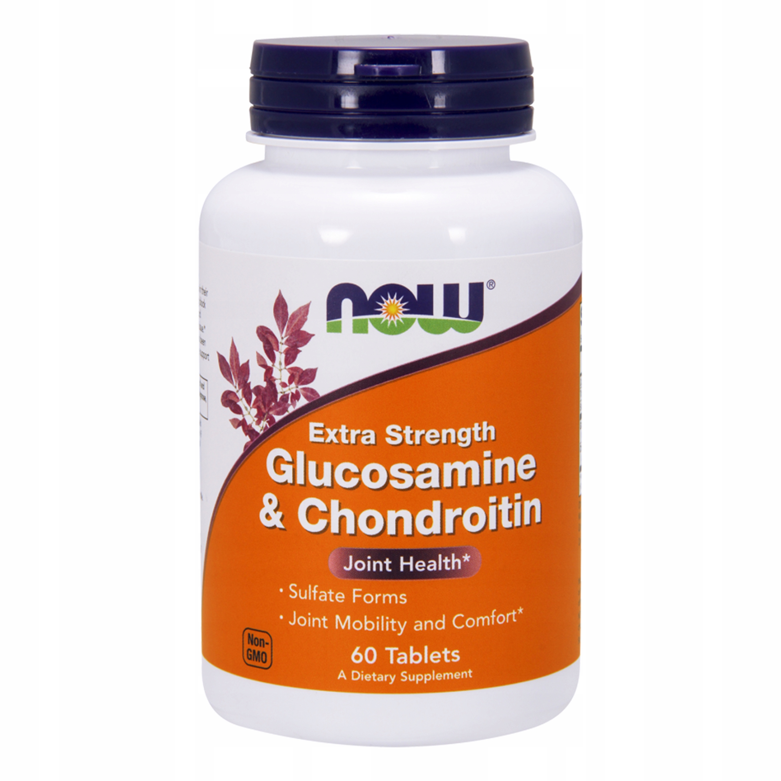 NOW FOODS Glukozamina 750 mg z Chondroityną, 60 tabletek (733739032423 ...