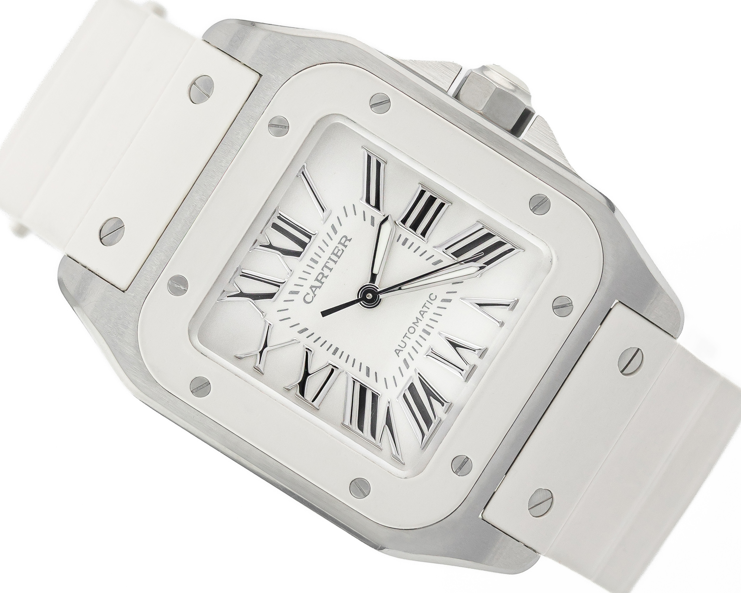 CARTIER SANTOS 100 REF.2878 • Cena, Opinie • Męskie 15031180246 • Allegro