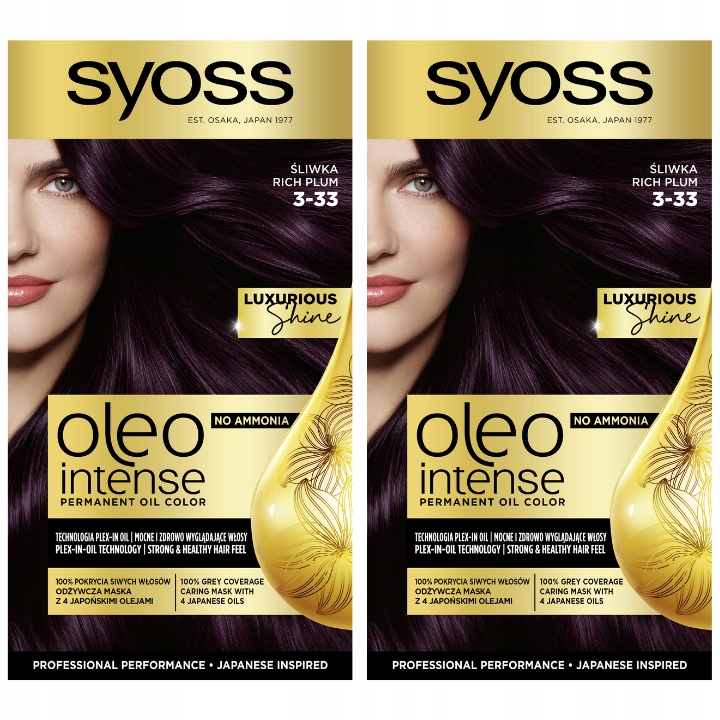 Syoss Oleo Farba do Włosów 3-33 Bogata Śliwka 2x (3838824407074) • Cena ...