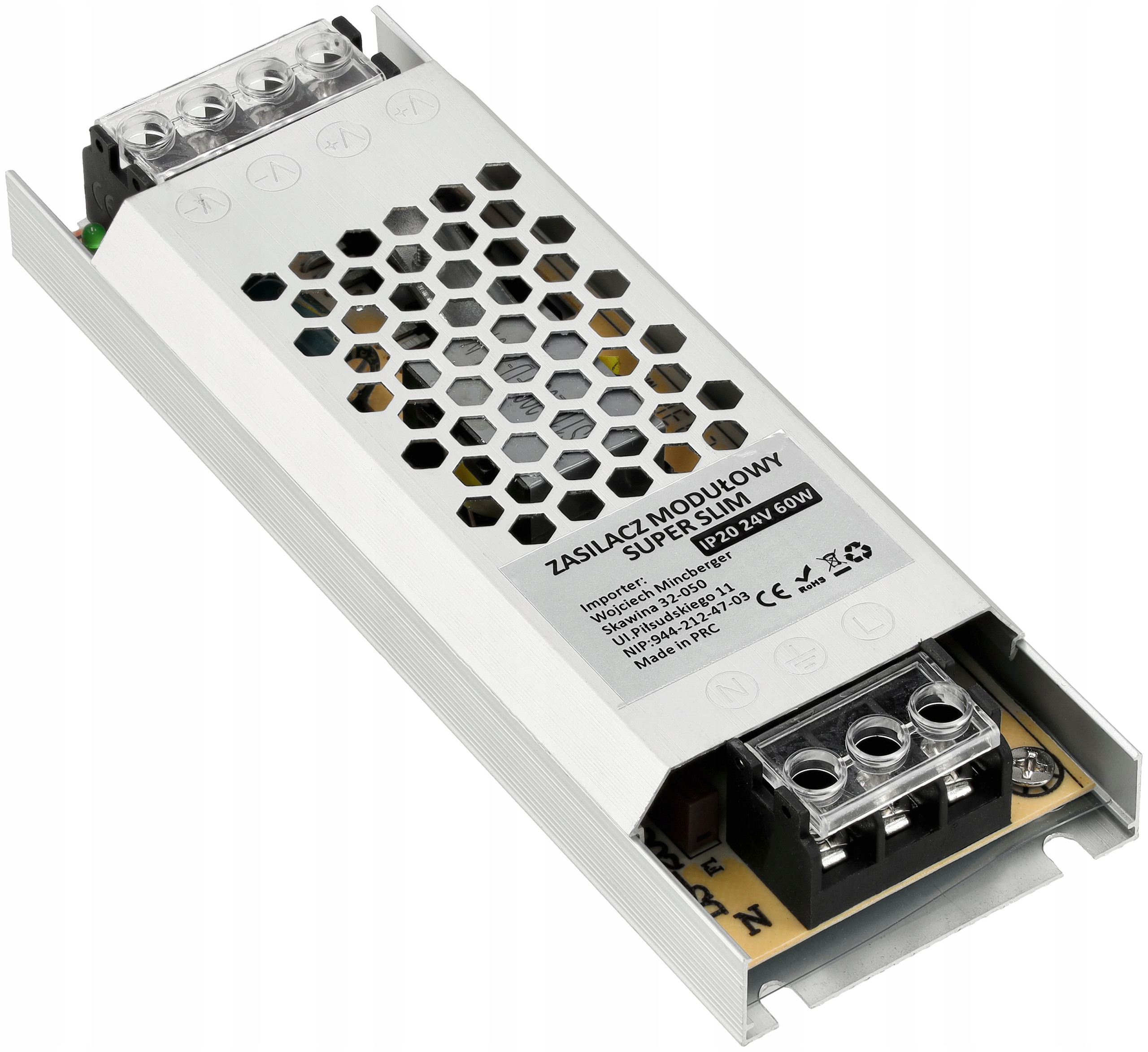 Zasilacz LED 24V 60W Super Slim 2,5A IP20 DO TAŚM Transformaton Modułowy (5905155313133) • Cena ...