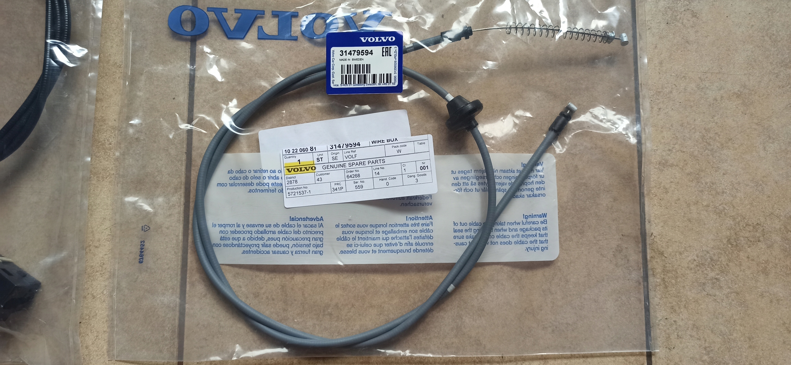 Volvo OE 31479594 linka maski zamka za 229.00PLN z Krzeszowice ...