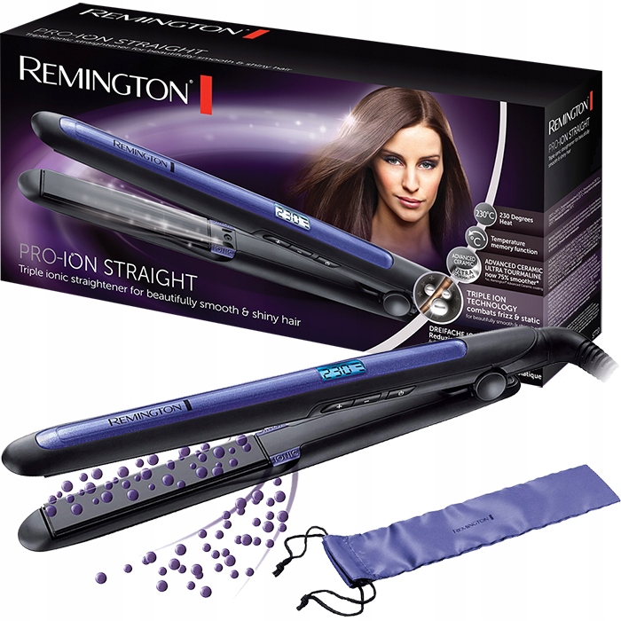 Prostownica do włosów Remington S7710 LCD jonizacja etui PRO ...