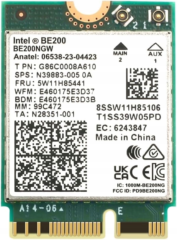 BE200.NGWG.NV INTEL WI-FI 7 BE200 2230 2x2 BE+BT NO vP INTEL BE200.NGWG ... BE200.NGWG.NV INTEL WI-FI 7 BE200 2230 2x2 BE+BT NO vP INTEL BE200.NGWG ...