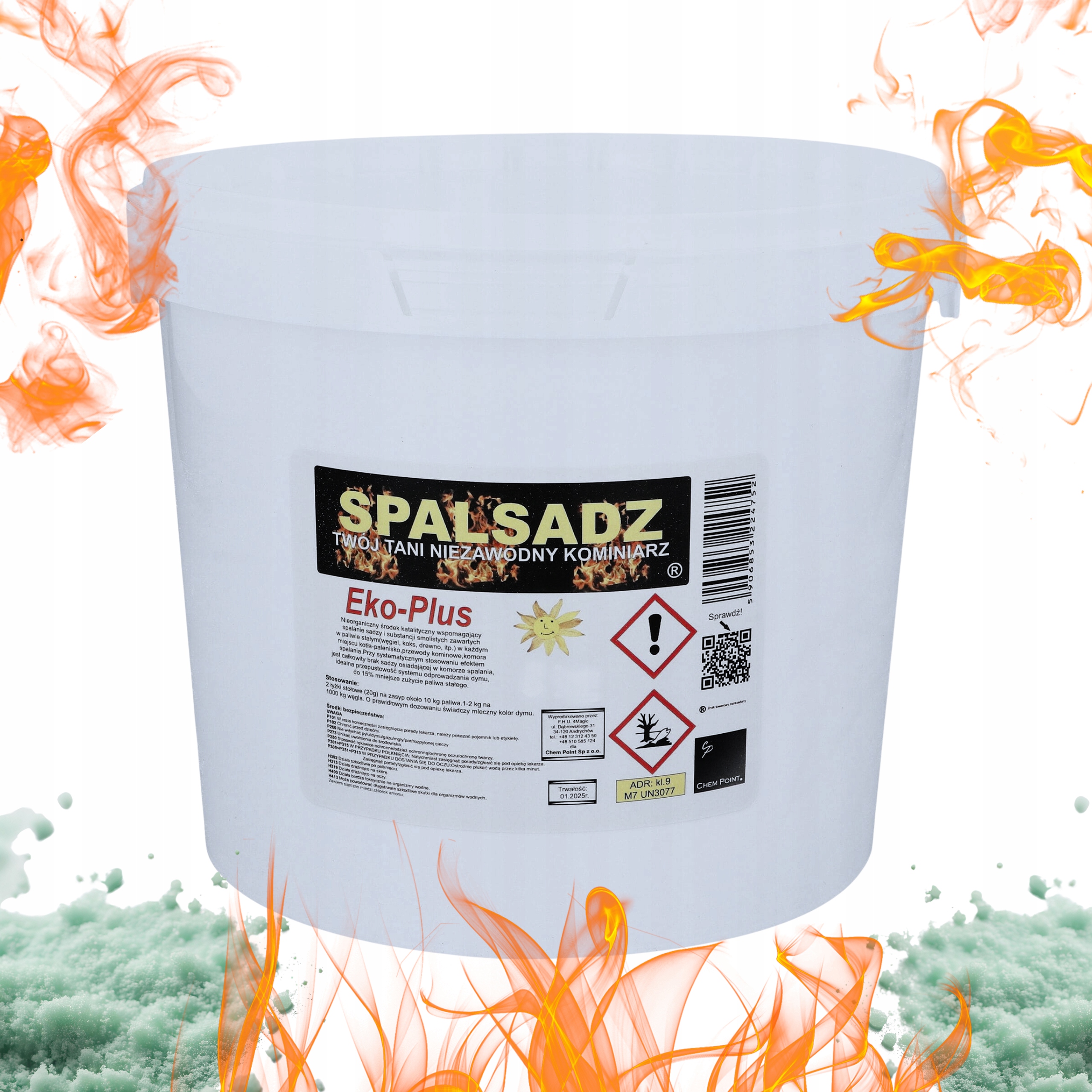 SPALSADZ DO SADZY 5kg PIECA DOPALACZ WYPALACZ komina KATALIZATOR na ...