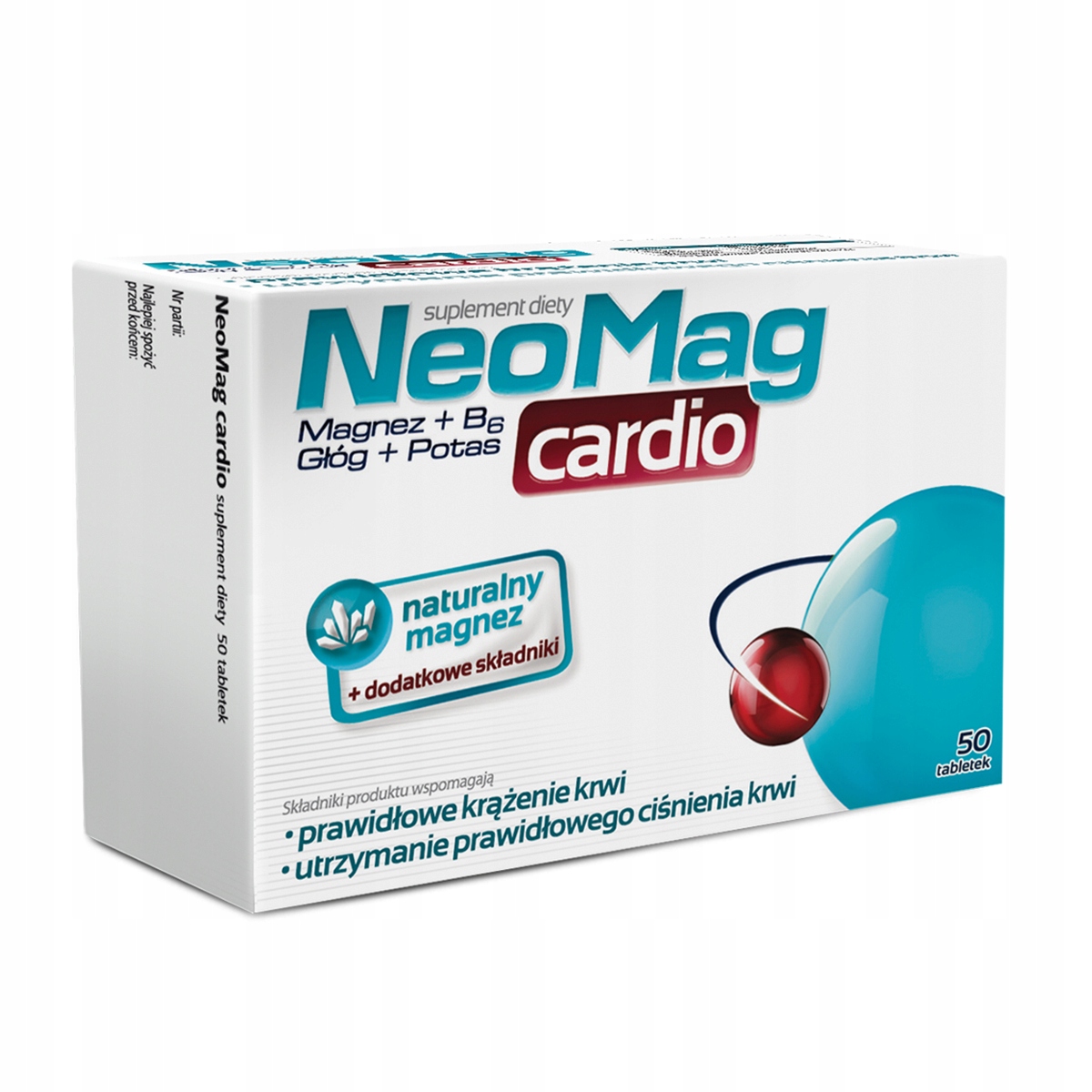 NeoMag Cardio MAGNEZ Witamina B6 Głóg 50 tabletek prawidłowe krążenie ...