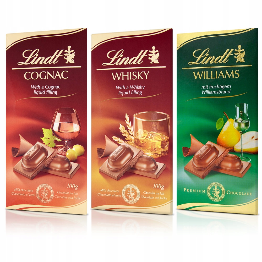 Zestaw czekolad z alkoholem Lindt 100g x3 12765970518 - Allegro.pl