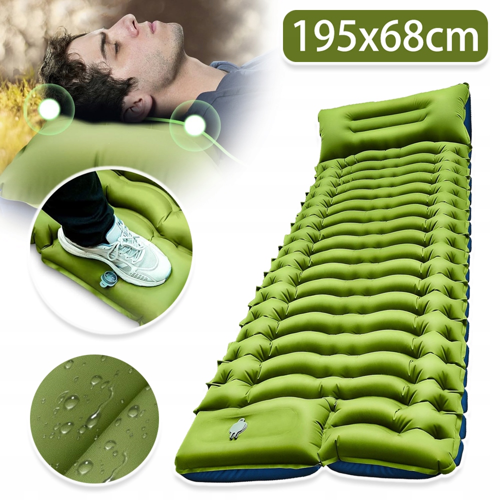 MATERAC DMUCHANY JEDNOOSOBOWY TURYSTYCZNY POMPOWANY MATA DO SPANIA ...