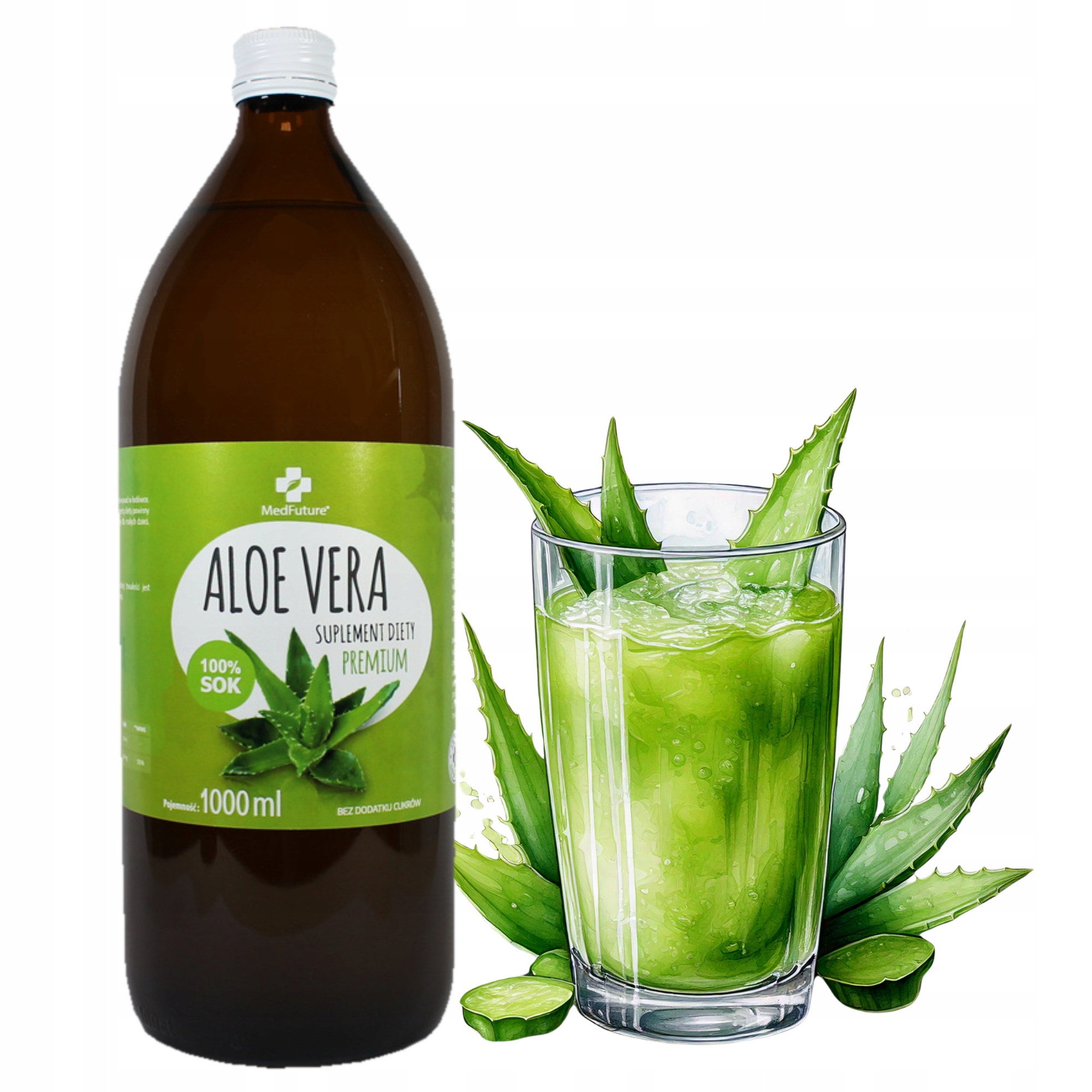 Sok z aloesu Aloe Vera 99,8% + witamina C - NATURALNY - 1000 ml ... Sok z aloesu Aloe Vera 99,8% + witamina C - NATURALNY - 1000 ml ...