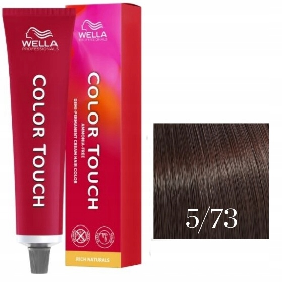 WELLA COLOR TOUCH FARBA Toner Do Włosów Numer 5/73 (4064666846750 ...