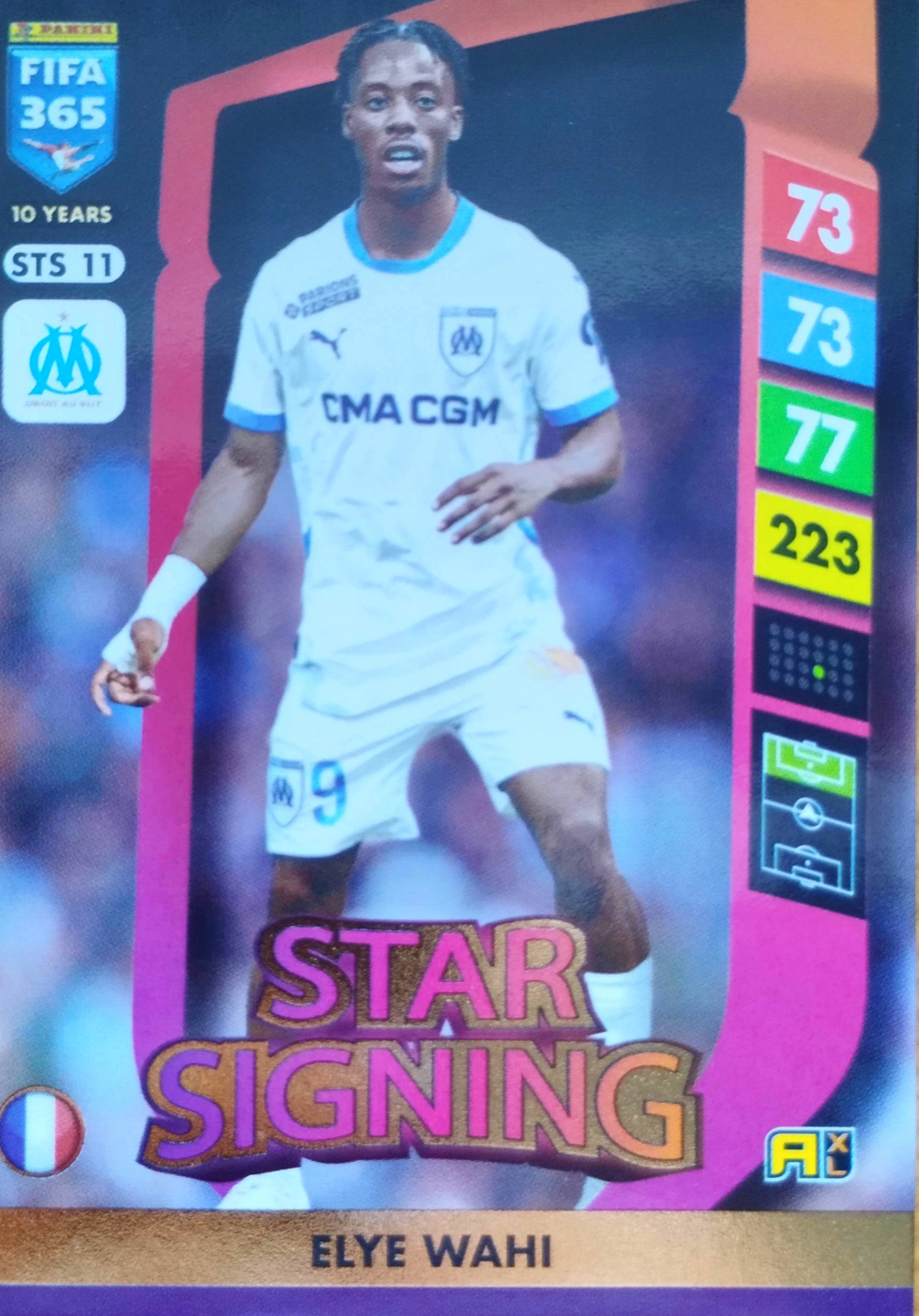 PANINI FIFA 365 2025 UPGRADE STAR SIGNING STS 11 ELYE WAHI MARSYLIA ...