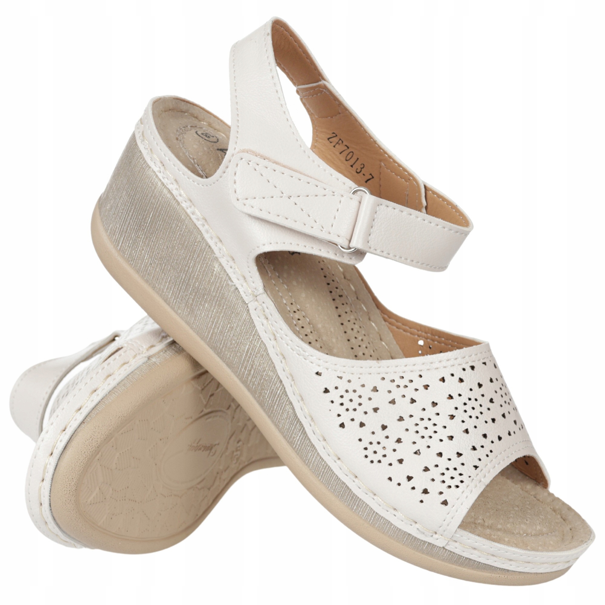 Haidra sandały damskie Haidra ZF0013-7 koturn rozmiar 40 • Opinie - Allegro