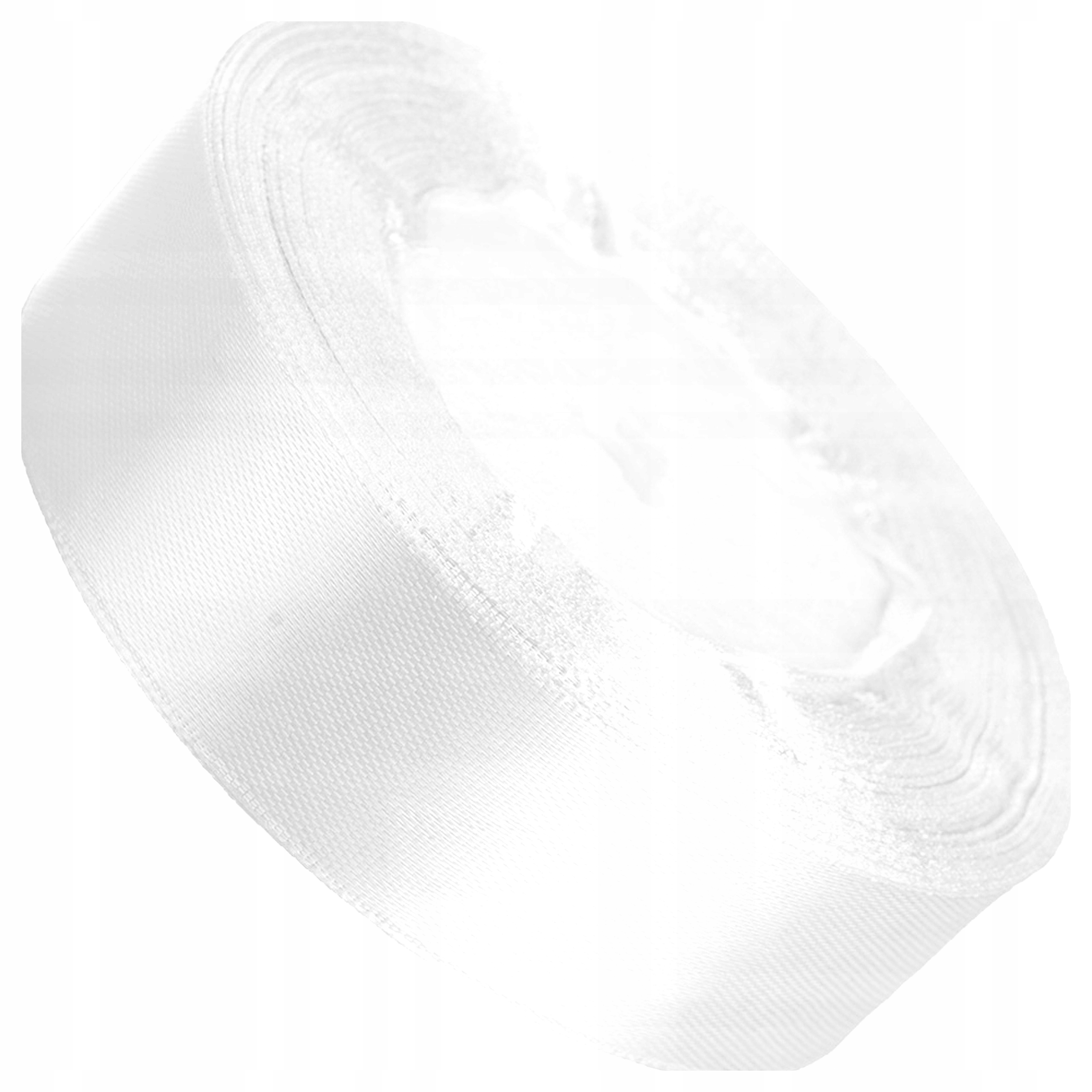 Tasiemka Satynowa Biała Taśma Na Rolce Atłasowa Wstążka 25mm Prezent ...