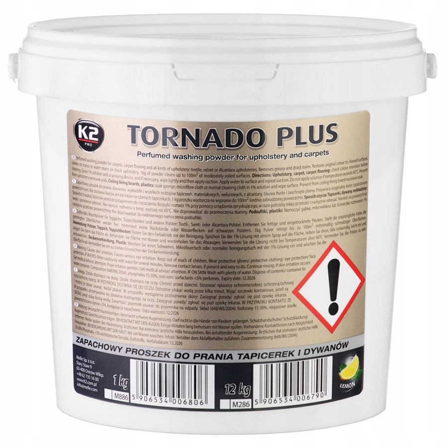 Proszek do prania tapicerki K2 Tornado Plus 1kg (5906534006806) • Cena, Opinie • Proszki do ...
