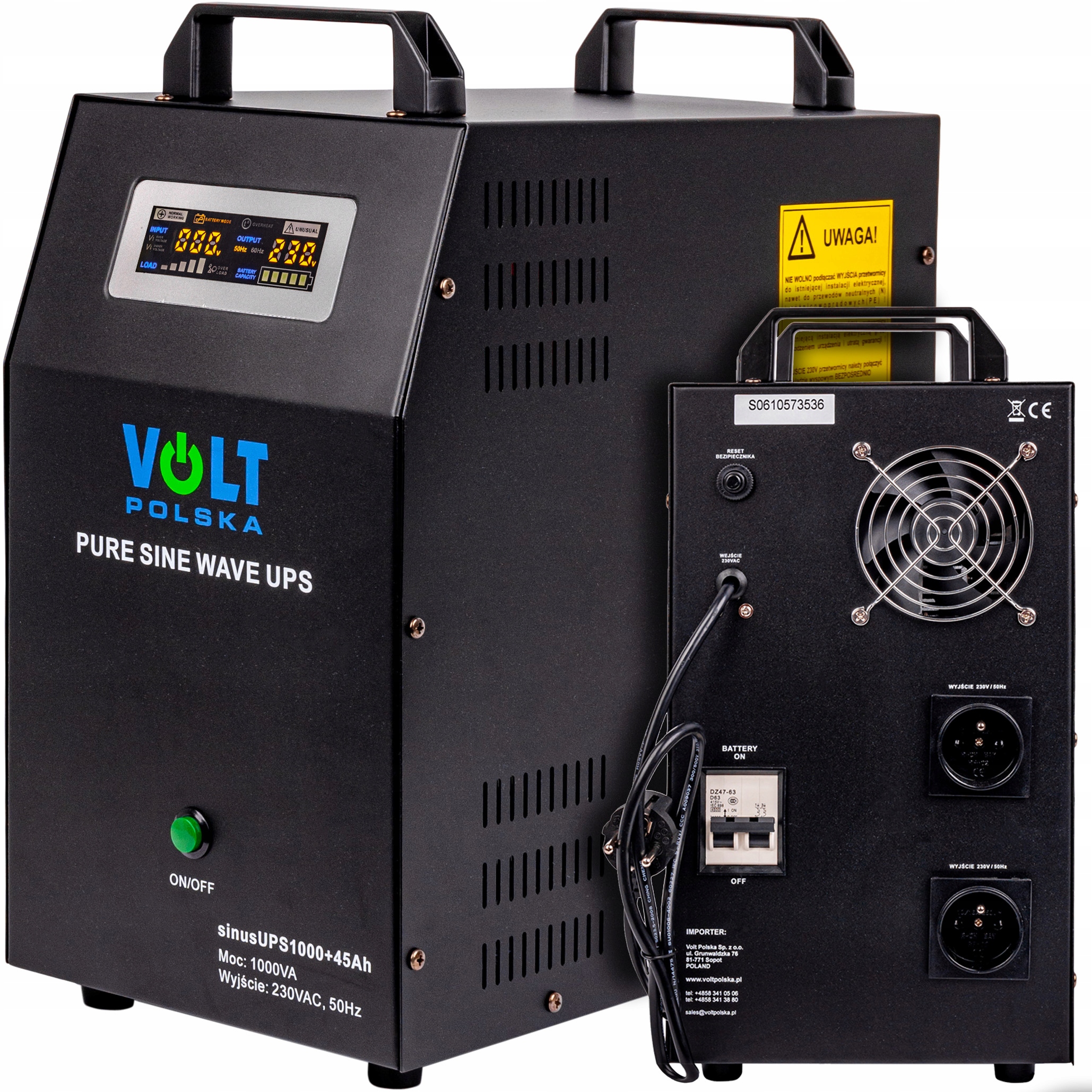 Zasilacz UPS Volt Polska 3SR900WA45 1000 VA 700 W - Sklep, Opinie, Cena w Allegro