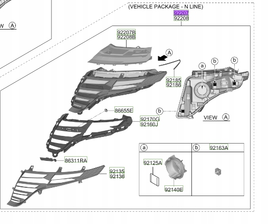 TUCSON IV 2020 LAMPA LEWY PRZÓD LED DRL 92207N7100 • Cena, Opinie - Allegro