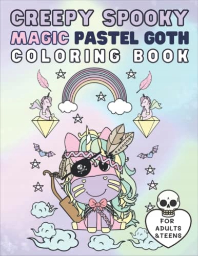 Heinze, Doris Creepy Spooky Magic Pastel Goth Coloring Book: Cute ...