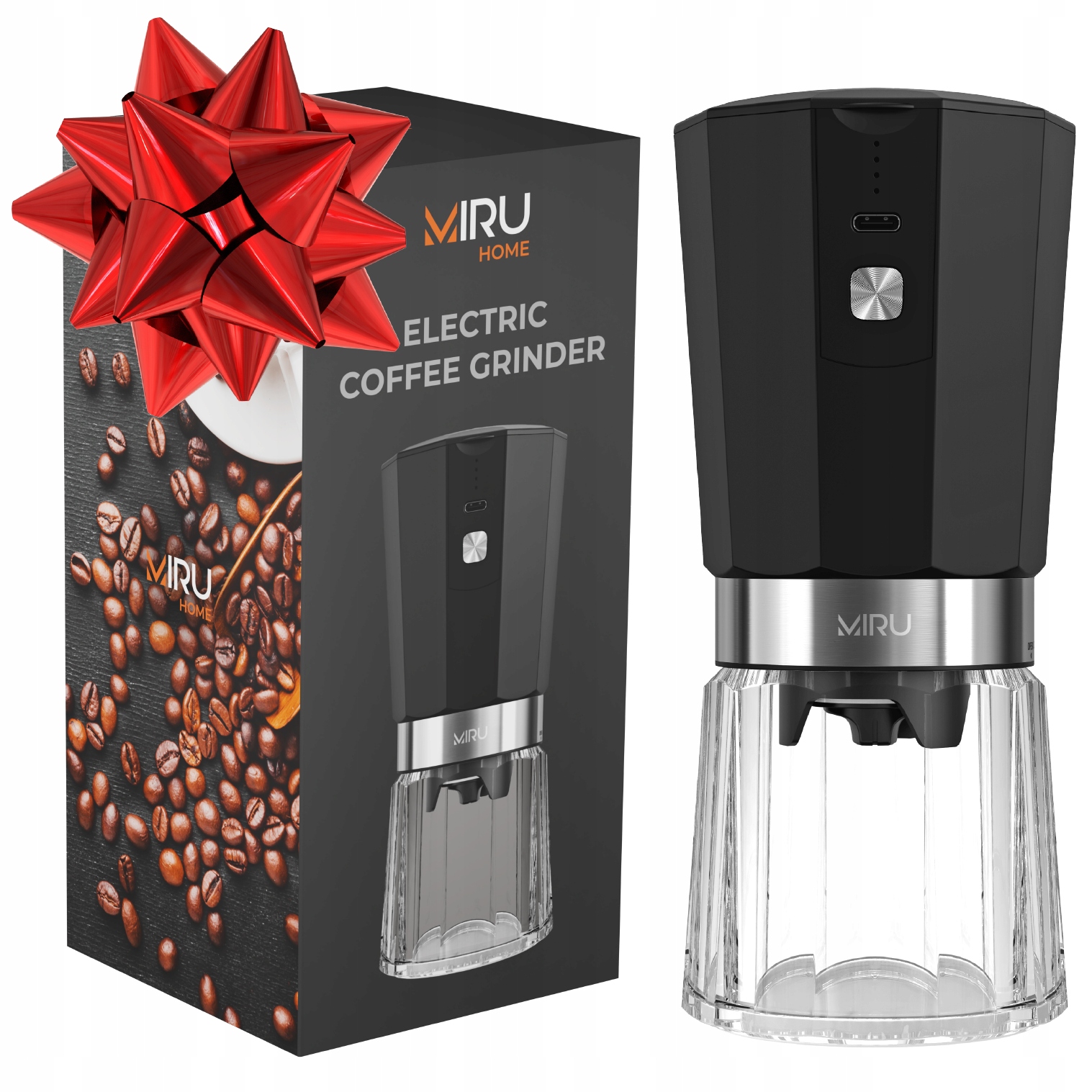 Elektrický mlynček MIRU KACG01 - Elektrický mlynček na kávu čierny ...