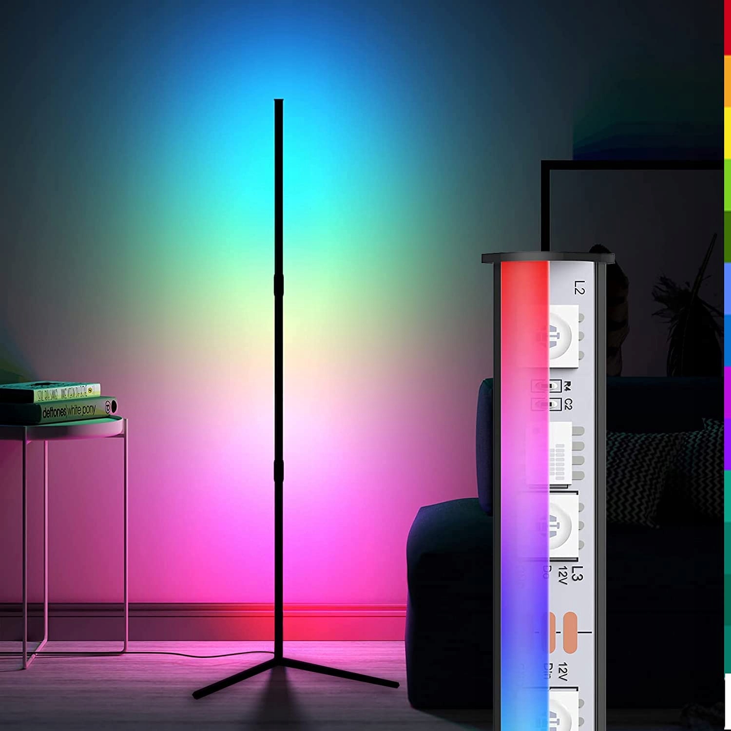 RHM Narożna lampa podłogowa LED RGB (7335) • Cena, Opinie • Lampy ...