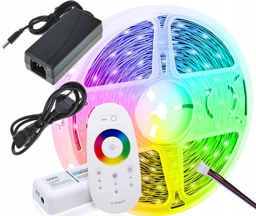 ZESTAW RGBW 5m RF dotykowy Taśma LED Biała zimna (5905490442277) • Cena ...