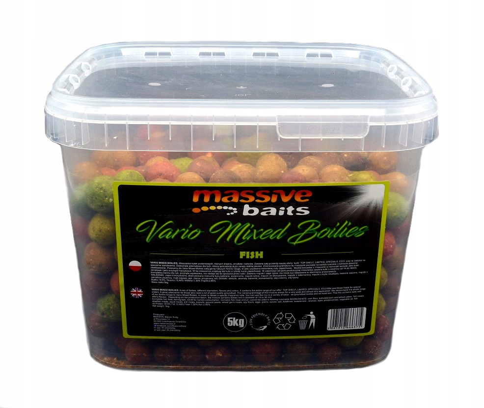 Massive Baits Vario Mixed Boiles 14-24mm FISH 5kg - 5901912666375 - 13257992379 - Allegro