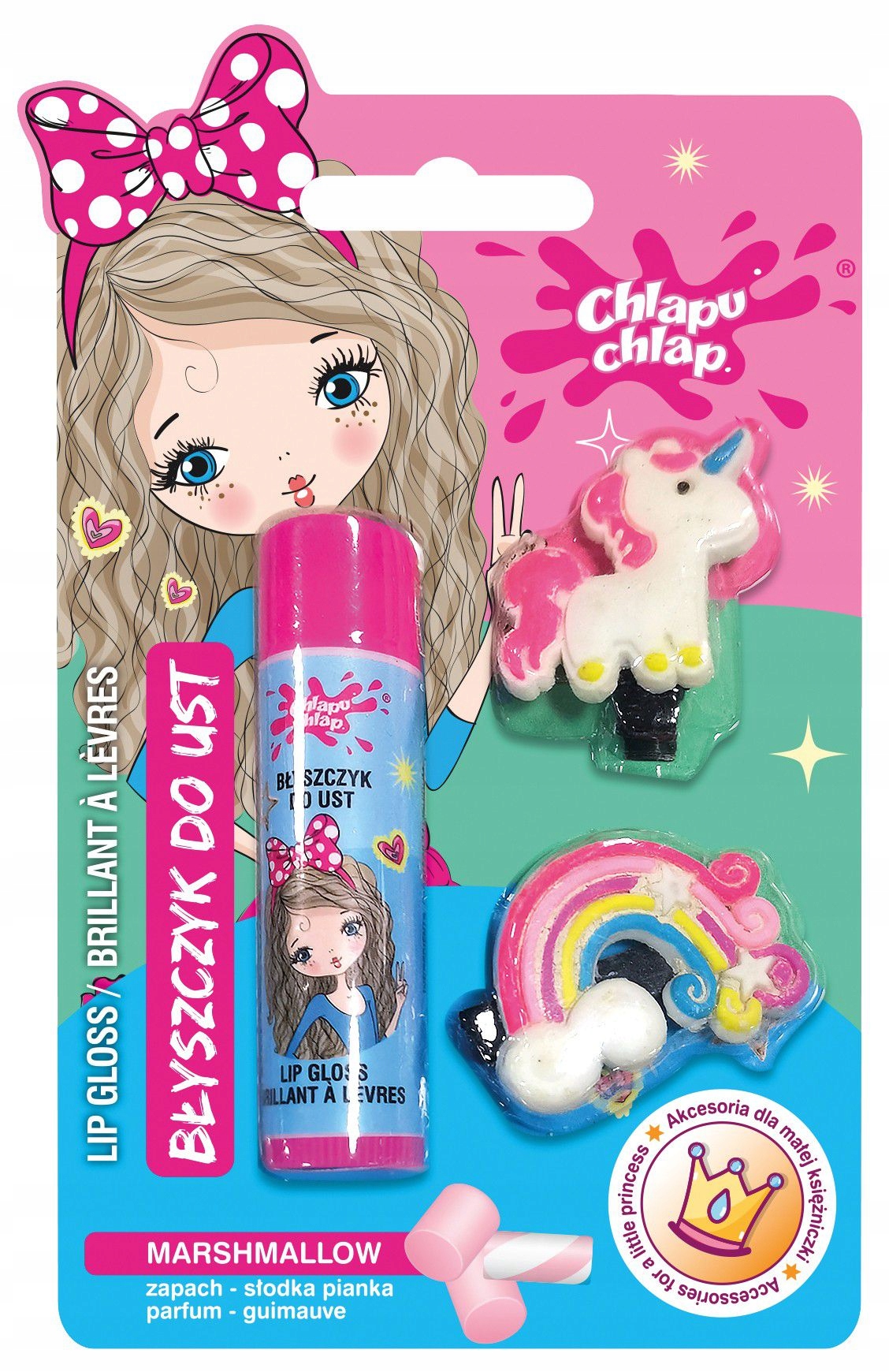 Chlapu Chlap Błyszczyk do ust marshmallow + spinki (5901571012810 ...