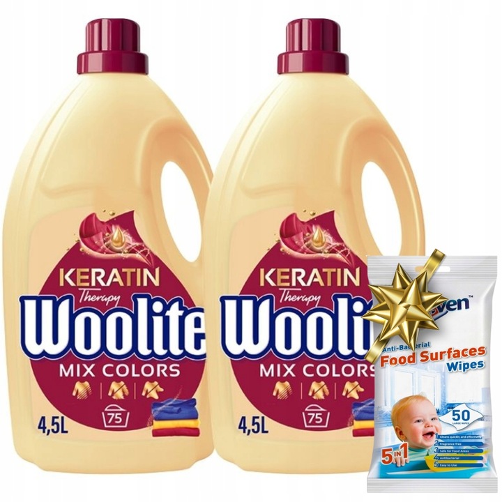 Woolite Płyn do Prania Color 2x4,5L (150 prań) + Gratis (5907022611595 ...